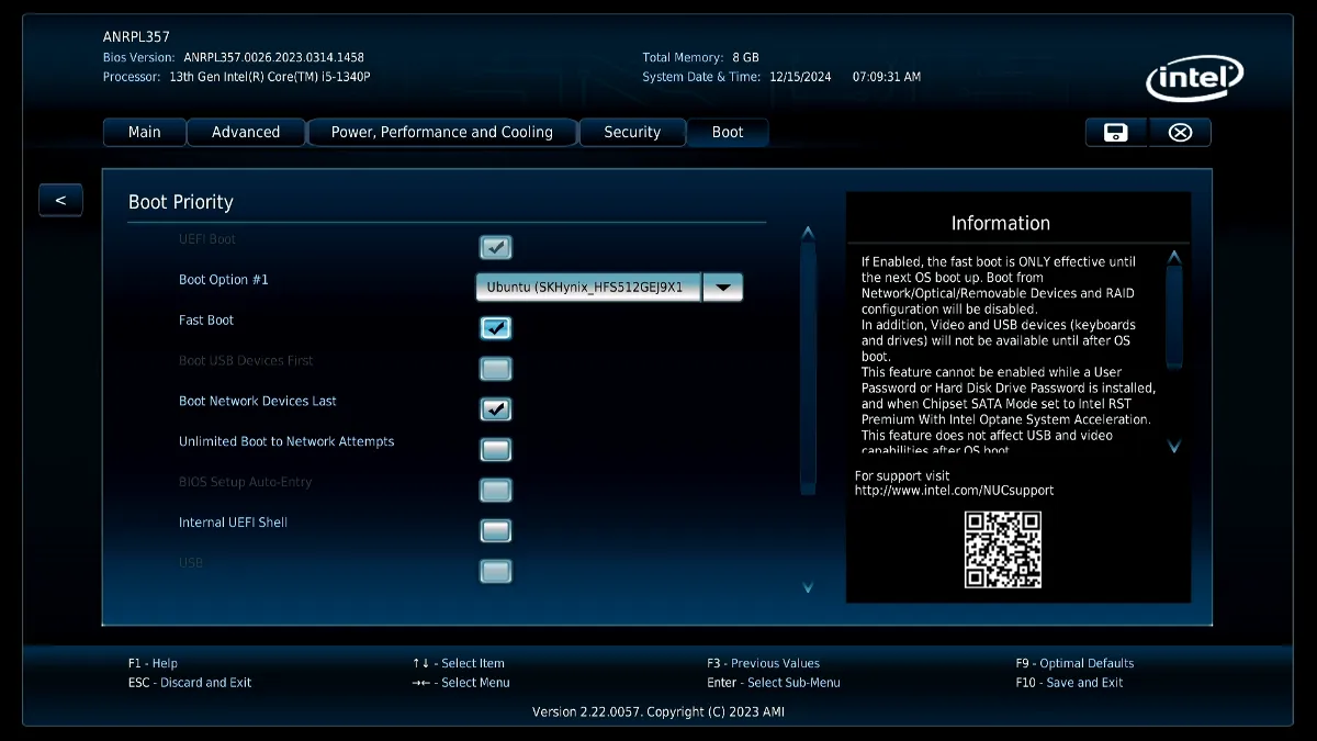 Intel NUC开启Fast Boot后进入BIOS的方法(Ubuntu) | Patrick's Blog