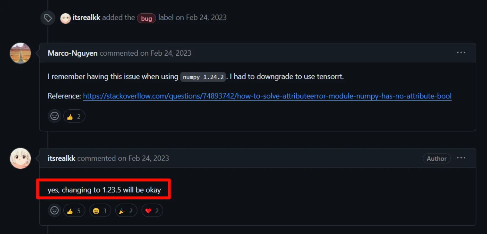 YOLOv8转换PyTorch模型为TensorRT(.engine)运行Numpy报错的解决办法 | Patrick's Blog