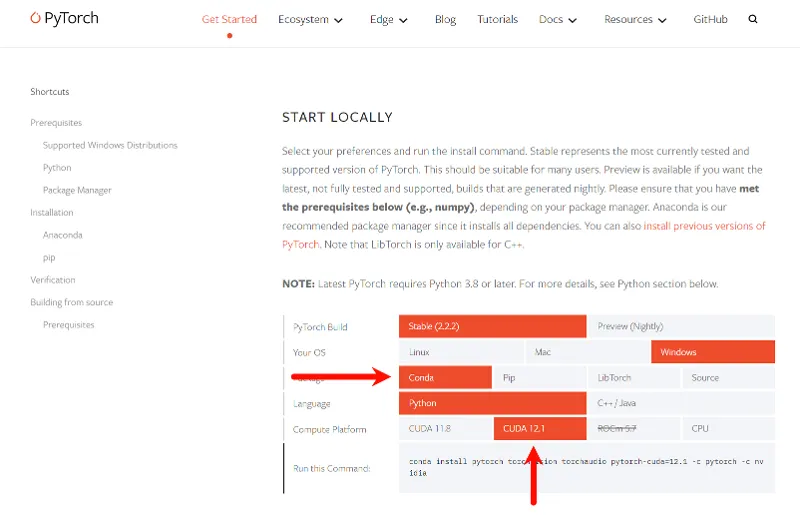 Windows通过Anaconda安装Pytorch环境(YOLOv11-v5等) | Patrick's Blog
